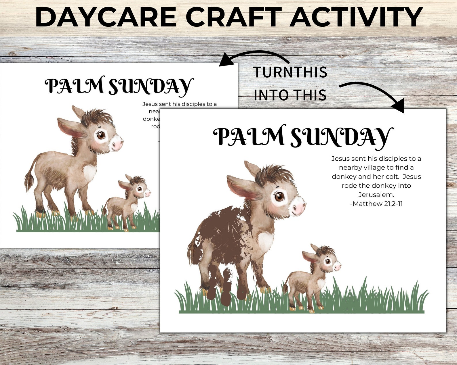 Palm Sunday Handprint Craft, Easter Sunday School Handprint Art for ...