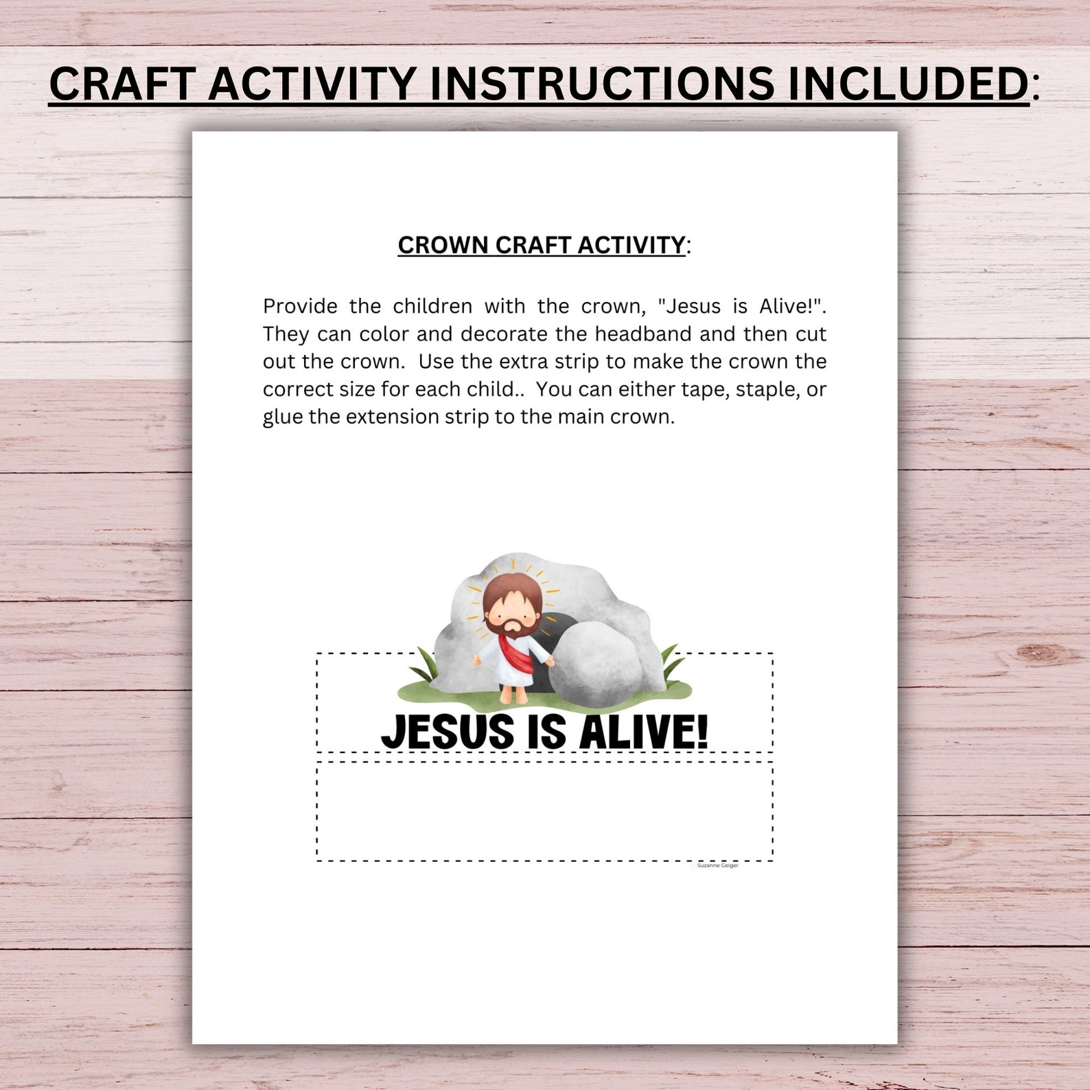 Jesus is Alive Crown Craft Activity Printable, Easter Celebration Craft ...