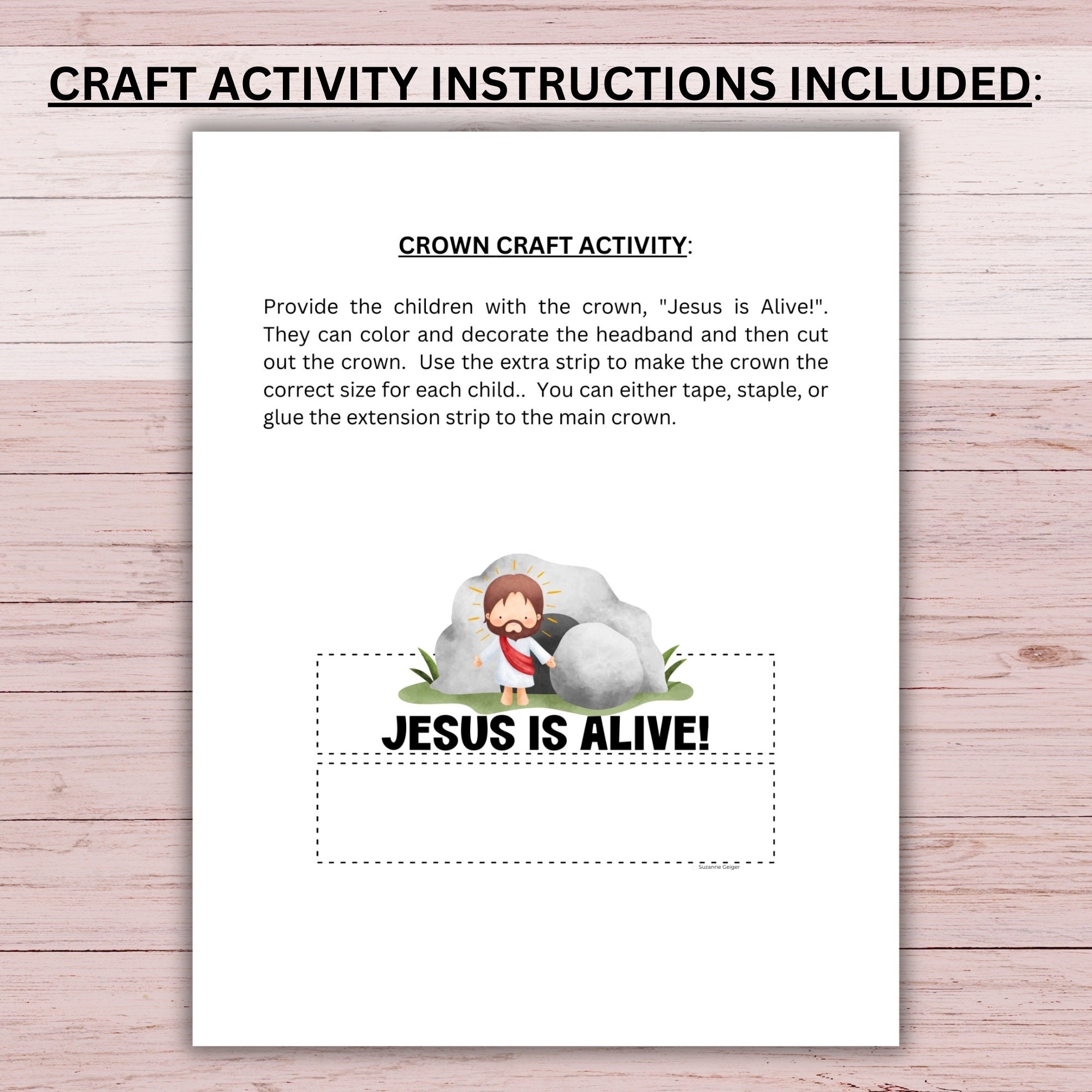Jesus is Alive Crown Craft Activity Printable, Easter Celebration Craft ...