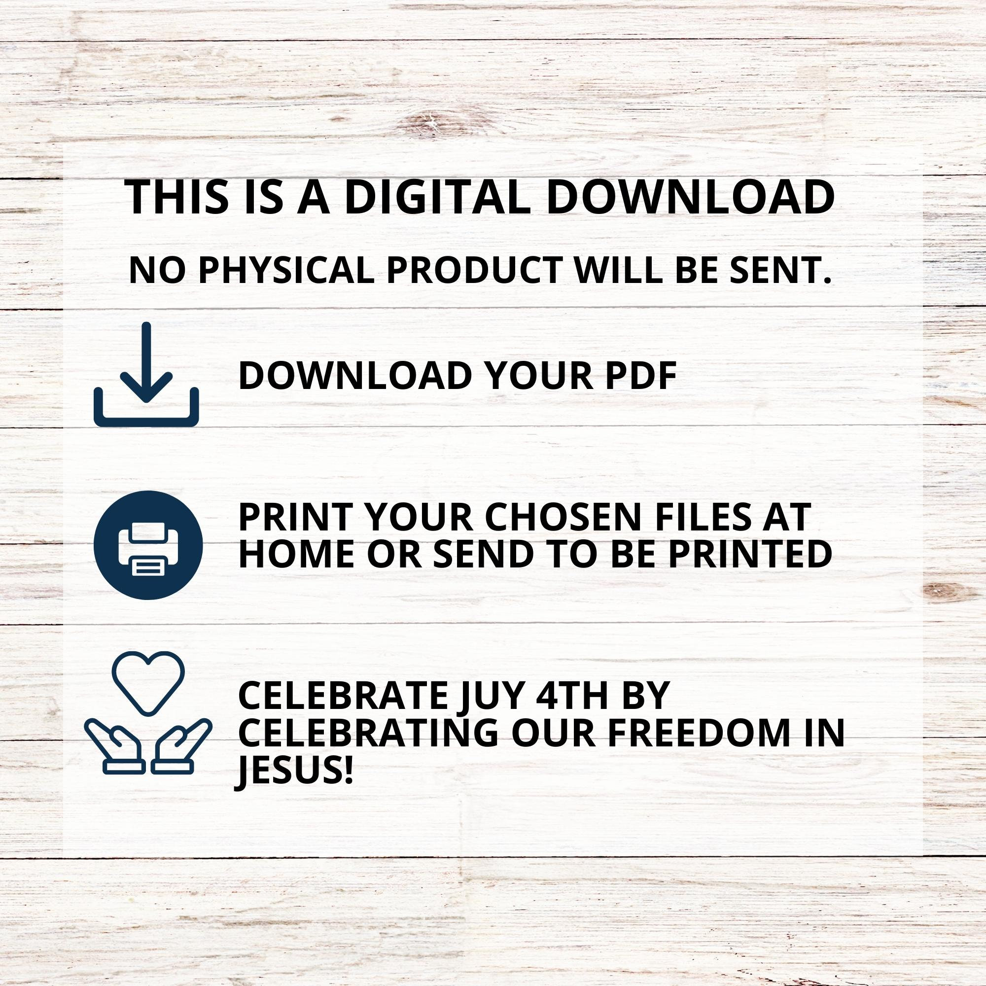 4th of July Sunday School Bible Craft, Freedom in Jesus Bible Printable ...
