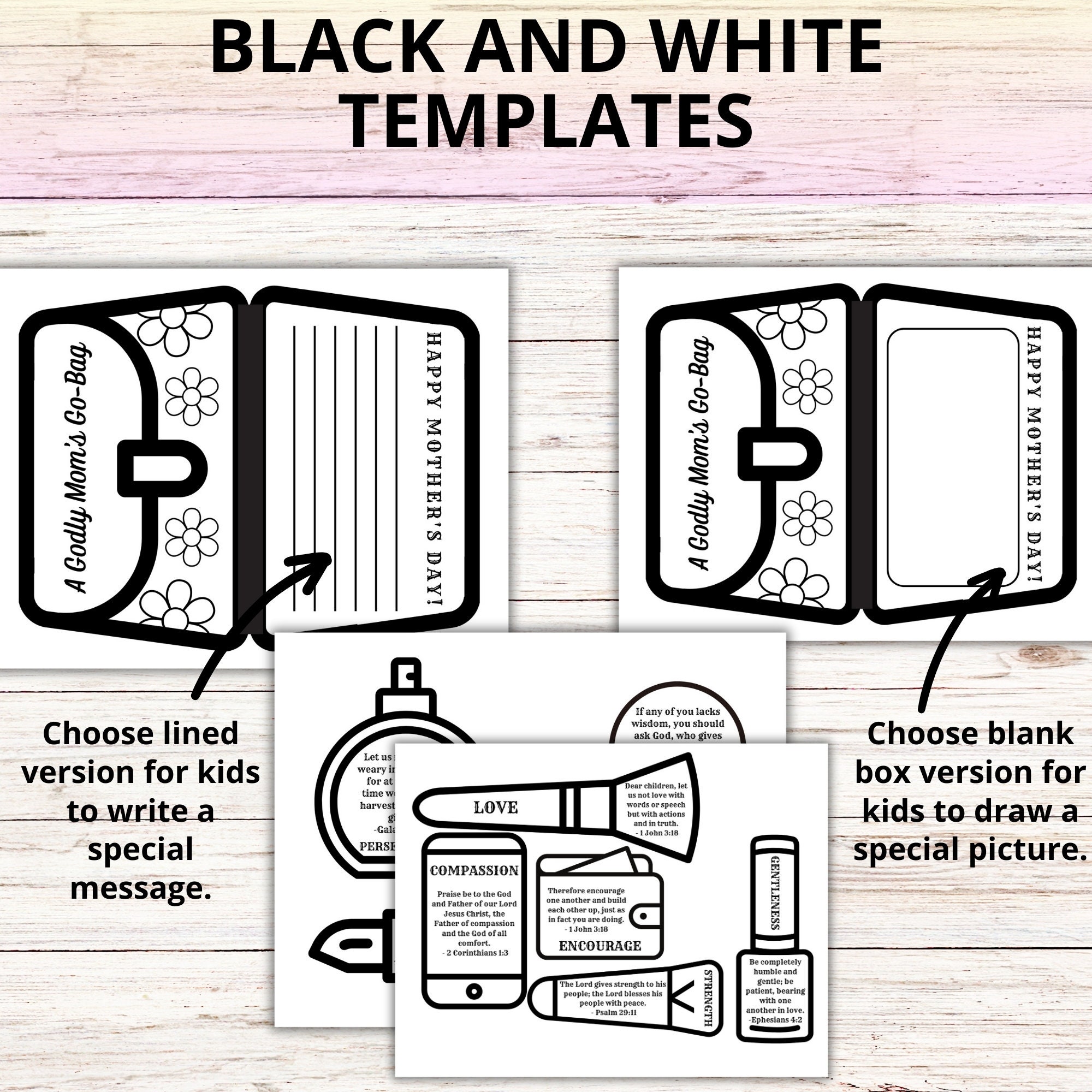 Mothers Day Bible Craft, Sunday School Gods Blessing for Moms Printable ...