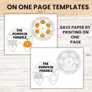 Christian Halloween Pumpkin Parable Bible Wheel Craft, Sunday School ...