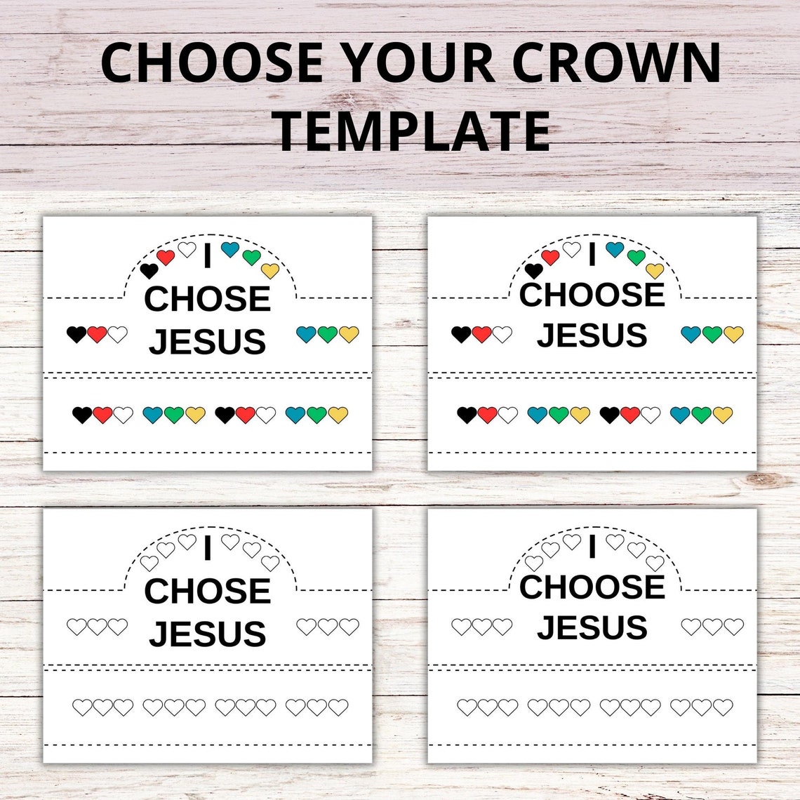 Salvation Bible Crown Craft Activity Printable, Sunday School Color ...