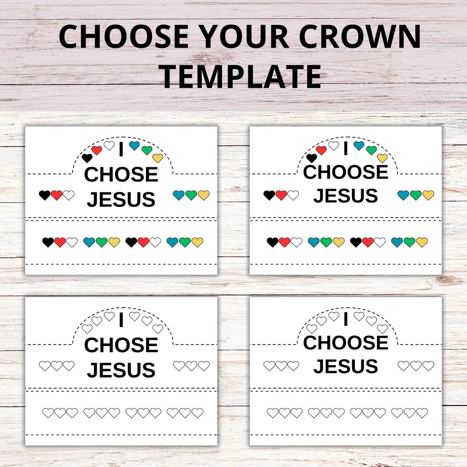 Salvation Bible Crown Craft Activity Printable, Sunday School Color ...