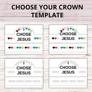 Salvation Bible Crown Craft Activity Printable, Sunday School Color ...