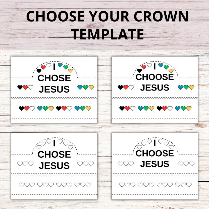 Salvation Bible Crown Craft Activity Printable, Sunday School Color ...