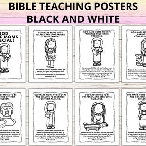 Mothers Day Bible Lesson Teaching Posters and Craft, Moms of the Bible ...