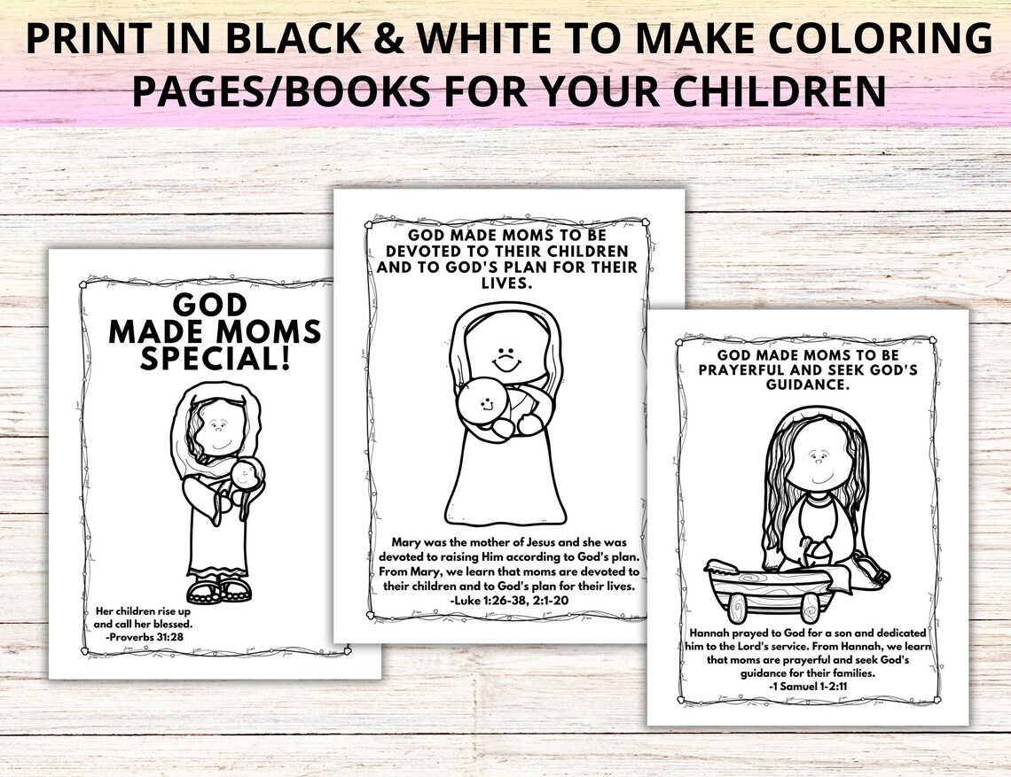 Mothers Day Bible Lesson Teaching Posters and Craft Moms of - Etsy