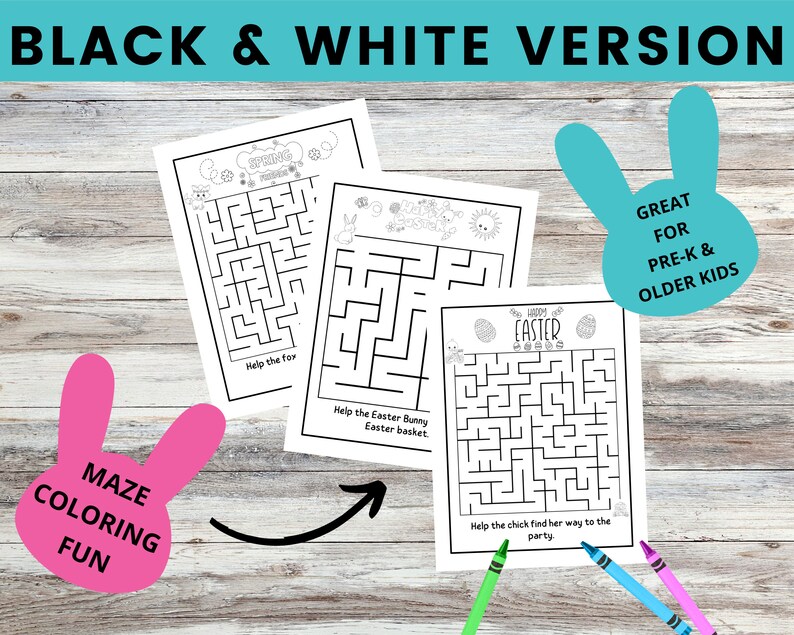 Imprimibles del Laberinto de Pascua para niños en edad preescolar y ...