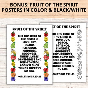 Fruit of the Spirit Bible Wheel Craft Printable, Sunday School Coloring ...