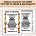 Fruit of the Spirit Bible Wheel Craft Printable, Sunday School Coloring ...