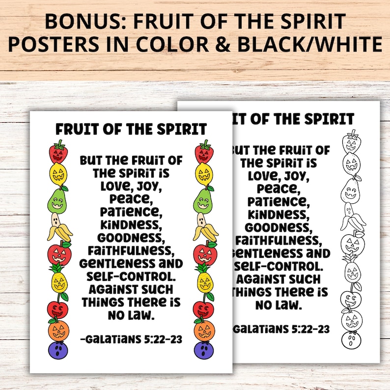 Fruit of the Spirit Bible Wheel Craft Printable, Sunday School Coloring ...