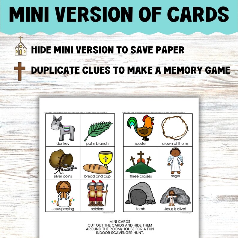 Easter Story Bible Lesson Scavenger Hunt Activity Prek, Sunday School ...