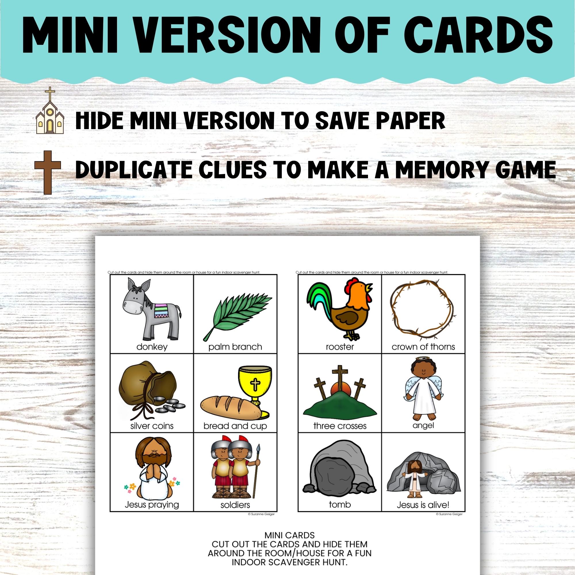 Easter Story Bible Lesson Scavenger Hunt Activity Prek, Sunday School ...