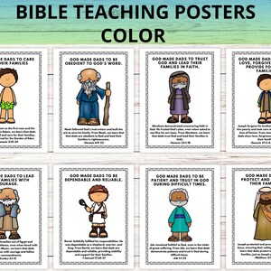 Fathers Day Bible Lesson Teaching Posters and Craft, Dads of the Bible ...