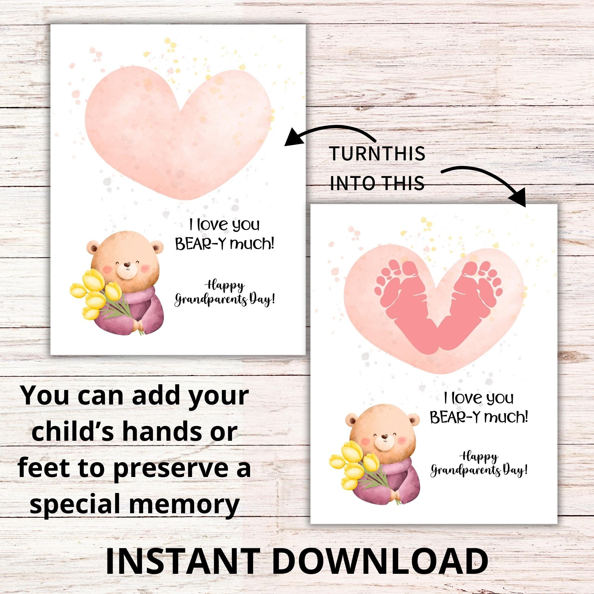 Grandparents Day Handprint Craft Bundle Printable Gift DIY - Etsy