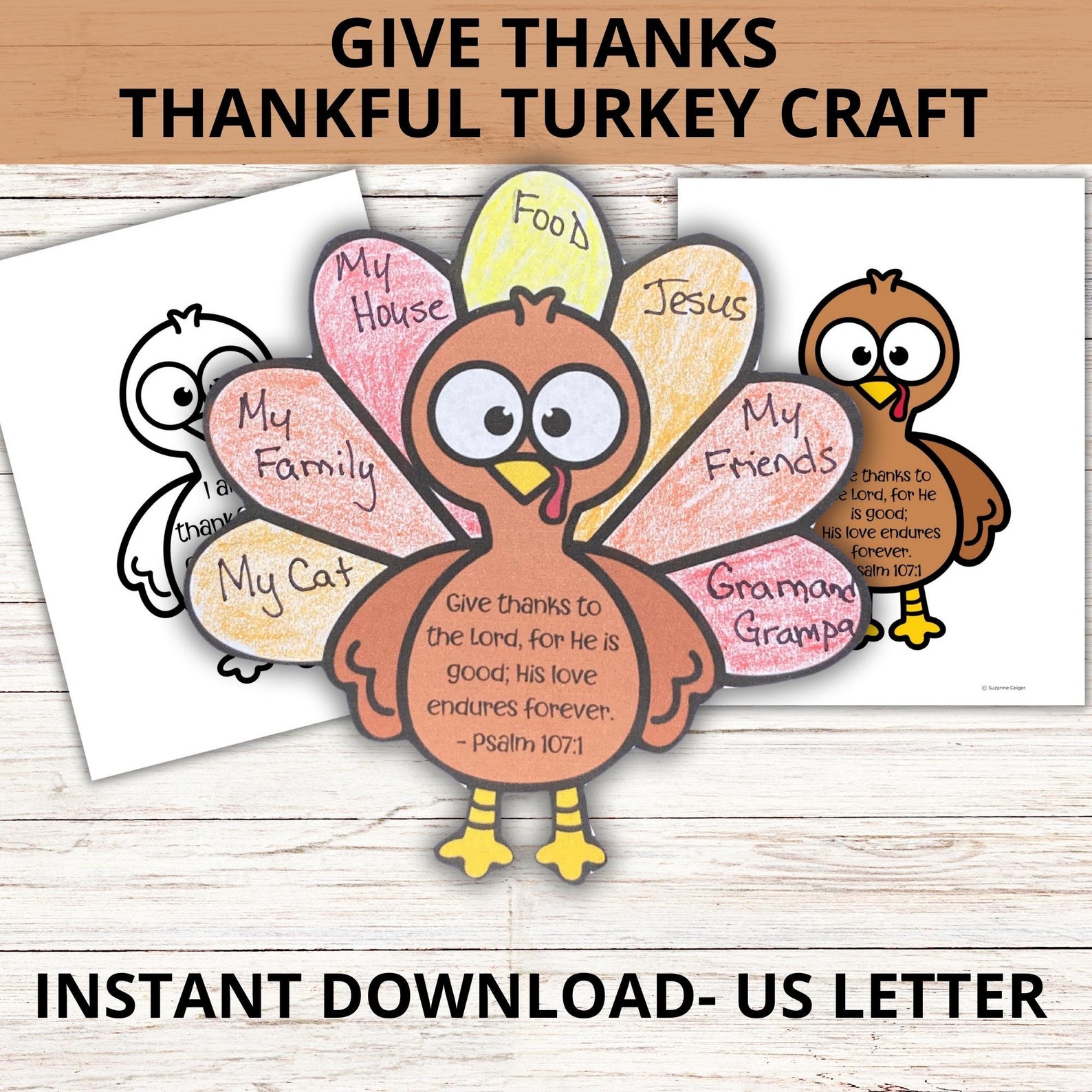 Give Thanks Thanksgiving Sunday School Lesson for Kids Bundle, Thankful ...