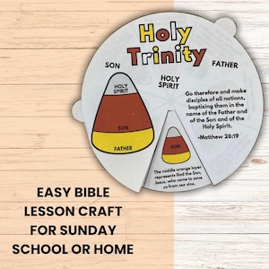 Holy Trinity Bible Coloring Wheel and Lesson for Kids, Candy Corn ...