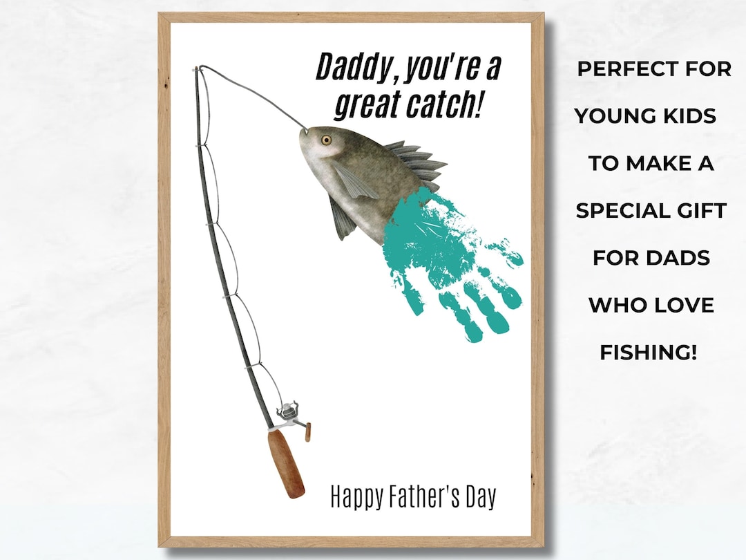 Fathers Day Printable Handprint Art Craft Gift for Dad, DIY Keepsake ...