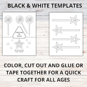 4th of July Sunday School Bible Craft, Freedom in Jesus Bible Printable ...