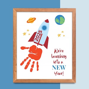 2025 New Years Handprint Art, Handprint Craft 2025, New Year Daycare ...