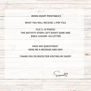 Nativity Story Left Right Game Bible Activity, Christmas Sunday School ...