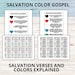 Salvation Bible Lesson and Activities Printable, Color Gospel Bible ...