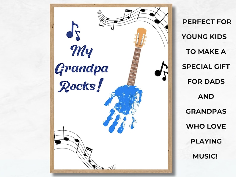 Printable Fathers Day Craft for Grandpa, DIY Keepsake Toddler Hand ...