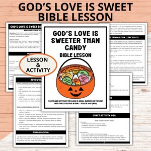 Christian Halloween Bible Lesson and Craft Activity Bundle, Sunday ...