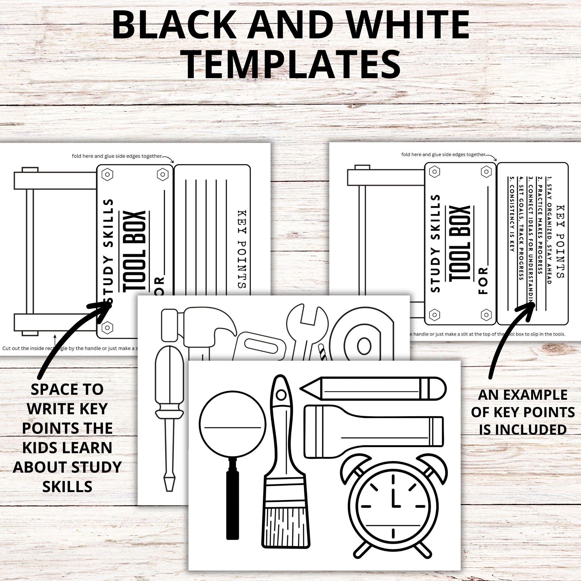 Study Skills Toolbox Craft, Teen Student Success Kit, Printable ...