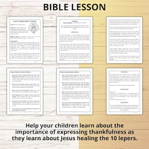 Give Thanks Thanksgiving Bible Lesson and Craft, Sunday School Bible ...
