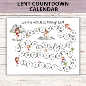 40 Days of Lent Calendar Activities Bundle for Kids, Lent Lesson for ...