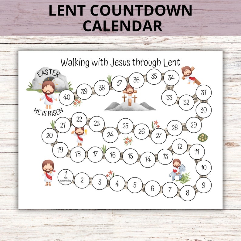 40 Days of Lent Calendar Activities Bundle for Kids, Lent Lesson for ...