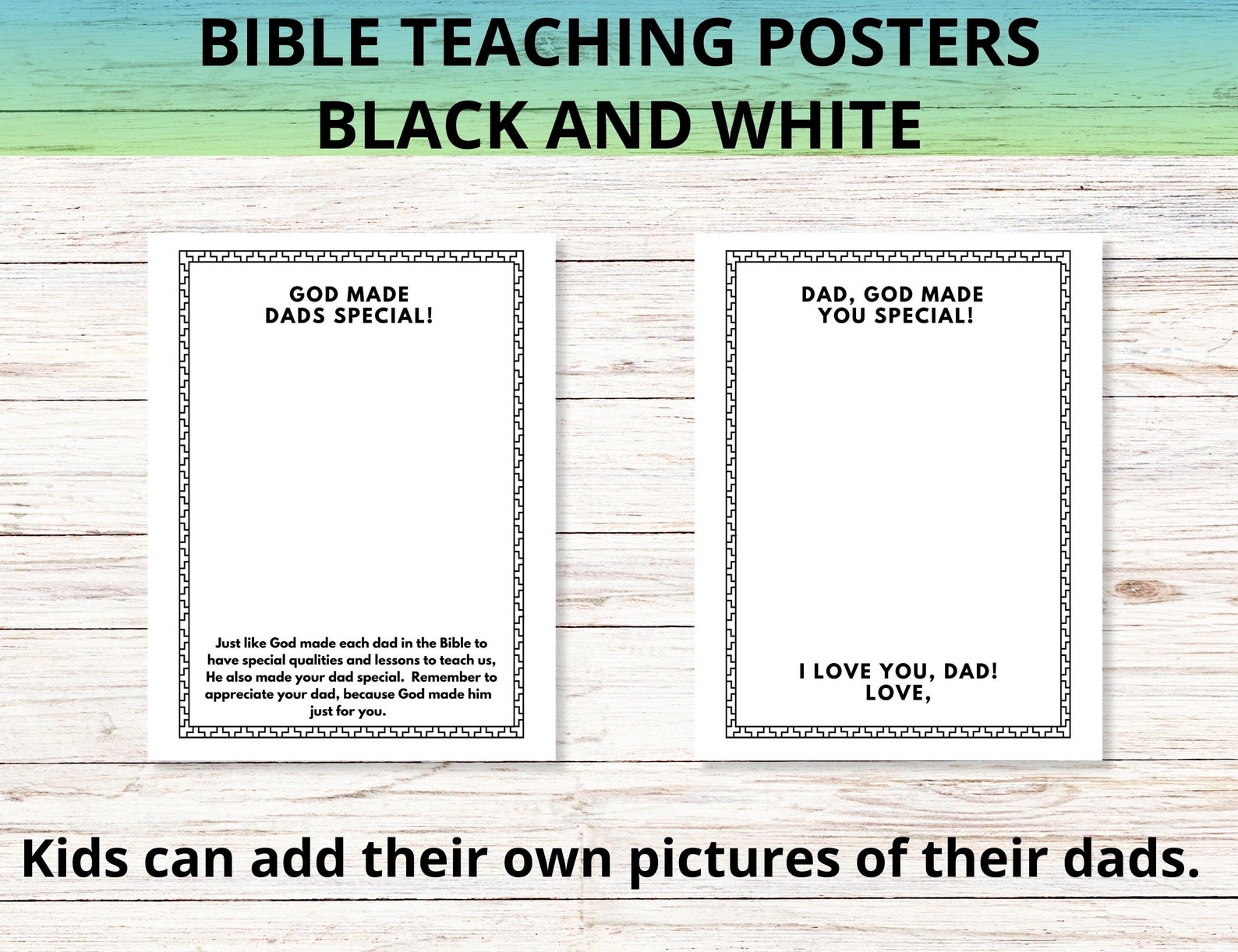 Fathers Day Bible Lesson Teaching Posters and Craft, Dads of the Bible ...