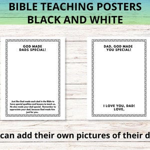 Fathers Day Bible Lesson Teaching Posters and Craft, Dads of the Bible ...