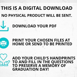 Last Day of Preschool Graduation Keepsake Handprint Art, Handprint ...