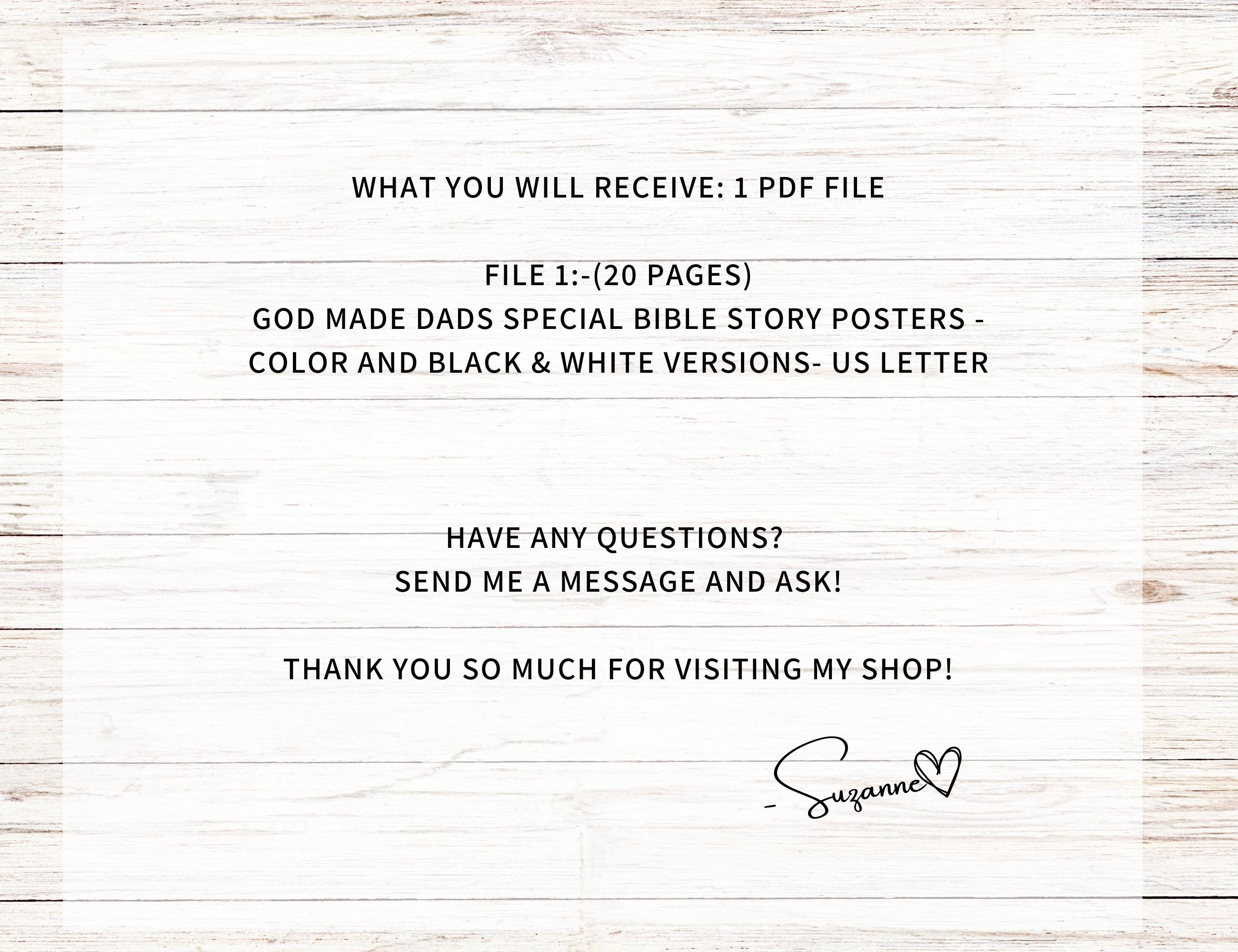 Fathers Day Bible Lesson Teaching Posters and Craft, Dads of the Bible ...