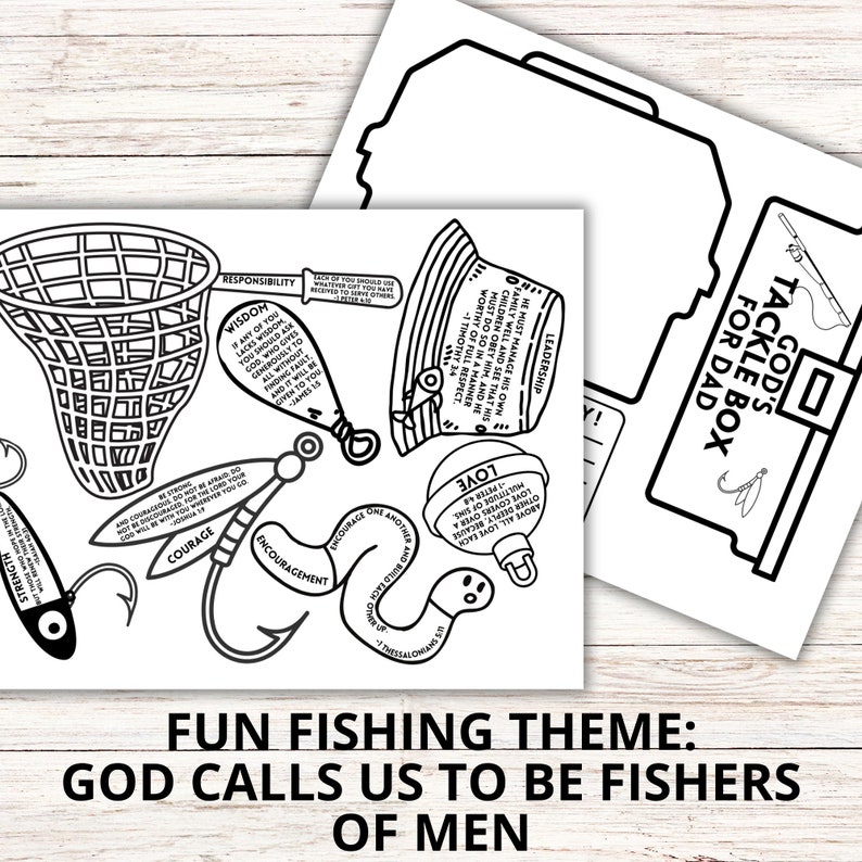 Fathers Day Bible Craft A Godly Dads Tackle Box, Sunday School Bible ...
