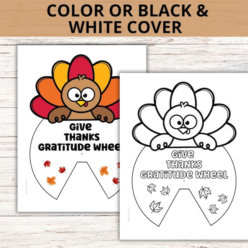 Thanksgiving Gratitude Coloring Craft, Kids Fall Gratitude Activity ...