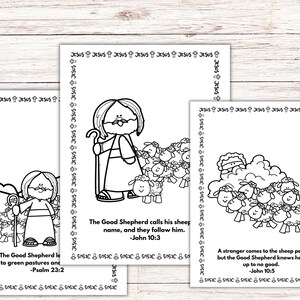 The Good Shepherd Bible Activity Pages, John 10 Bible Teaching Posters ...