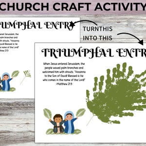 Triumphal Entry Palm Sunday Handprint Craft, Easter Sunday School ...