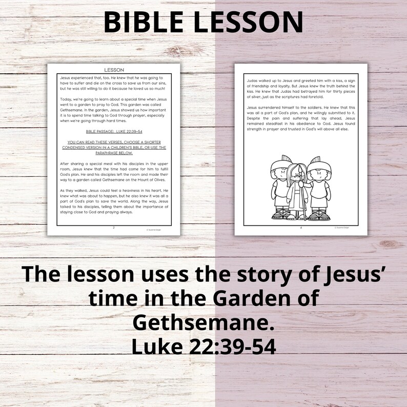 Jesus in the Garden of Gethsemane Easter Holy Week Bible School Lesson ...