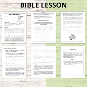 Palm Sunday Bible Lesson and Story Wheel Craft Bundle, Triumphal Entry ...