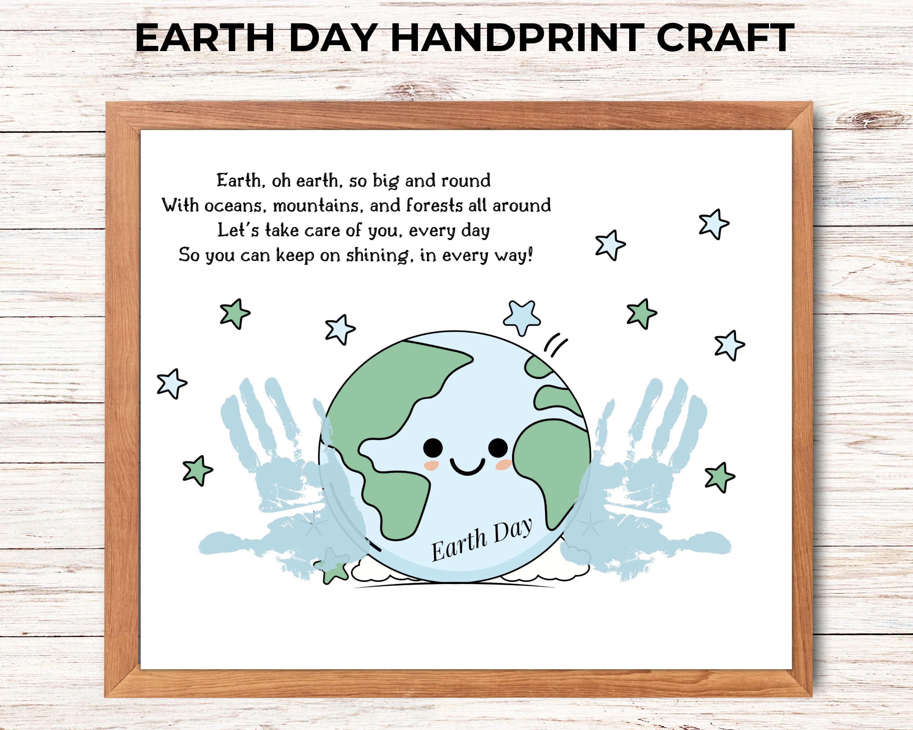 Earth Day Handprint Craft, Spring Happy Earth Day Handprint Art for ...