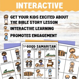 The Good Samaritan Bible Lesson Scavenger Hunt Activity Prek, Sunday ...
