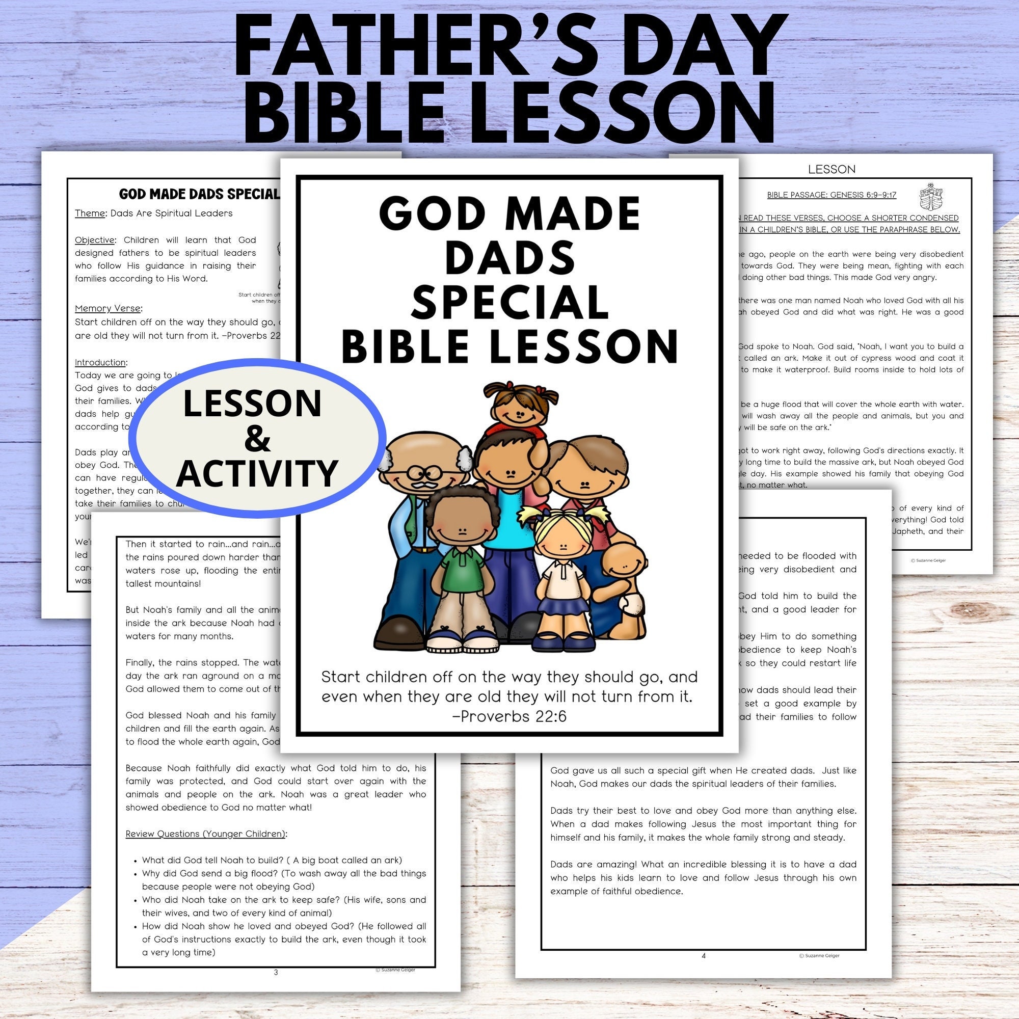 Fathers Day Bible Lesson God Made Dads Special, Dads of the Bible: Noah ...