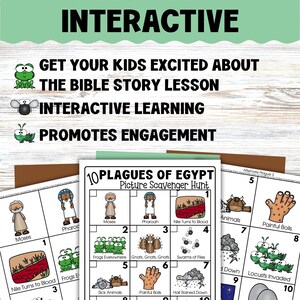 Ten Plagues of Egypt Bible Lesson Scavenger Hunt Activity Prek, Sunday ...