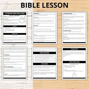 Christian Halloween Pumpkin Parable Bible Lesson and Wheel Craft ...