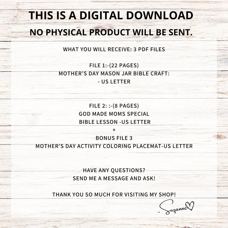 Mothers Day Bible Lesson and Craft Printable, Sunday School Mothers Day ...