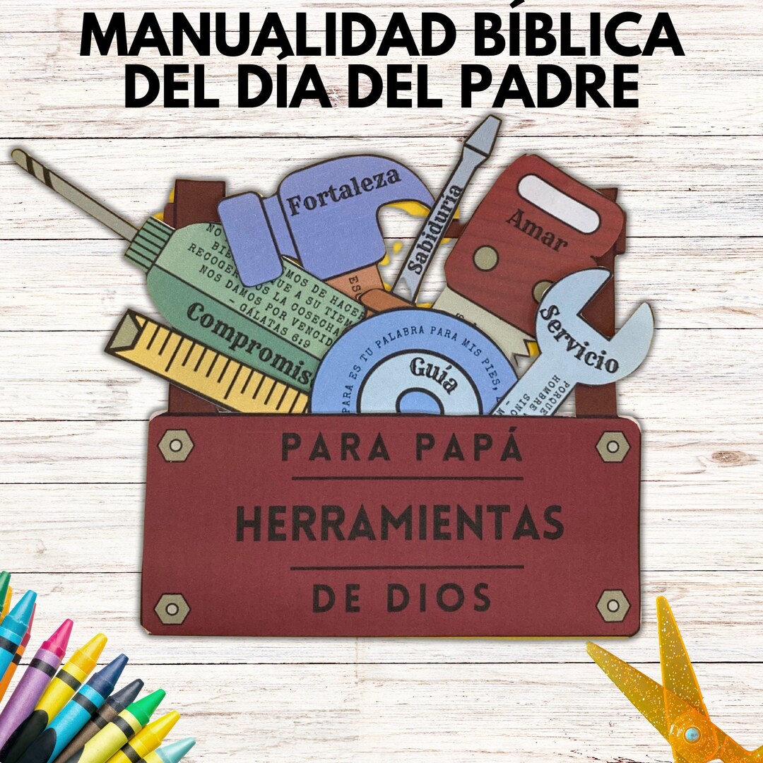 Toolbox for Dad Fathers Day Bible Craft Spanish, Sunday School Bible ...